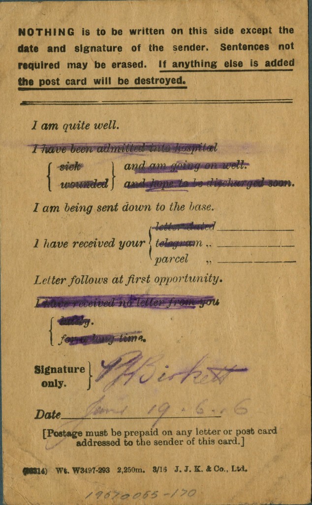 Archival Documents - Personal documents | Canada and the First World War