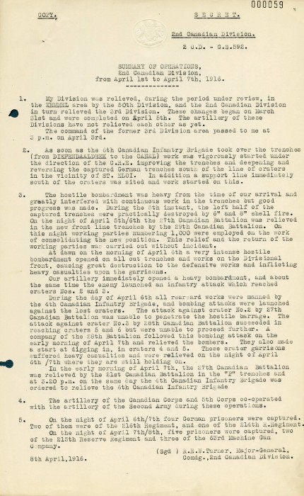 Archival Documents - Military Documents | Canada and the First World War