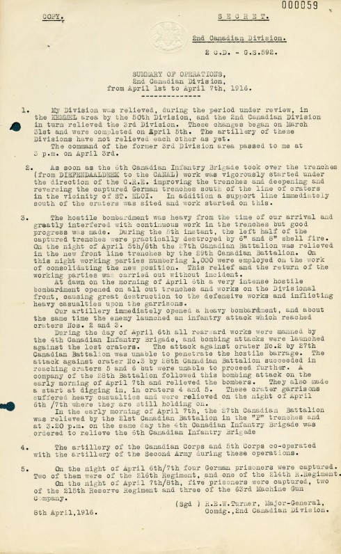 Archival Documents - Military Documents | Canada and the First World War