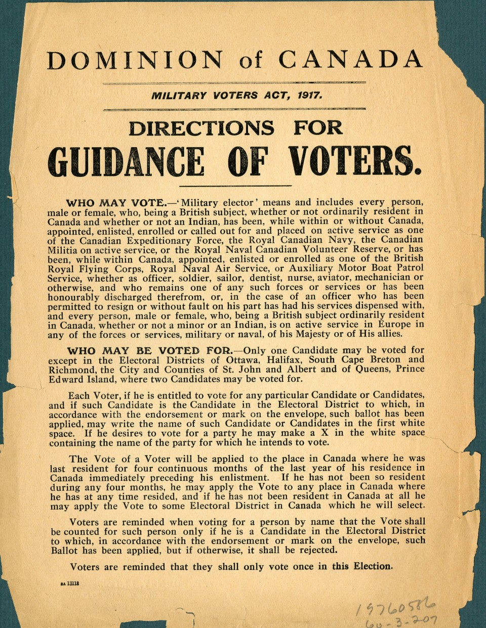 Archival Documents - Government Documents | Canada and the First World War